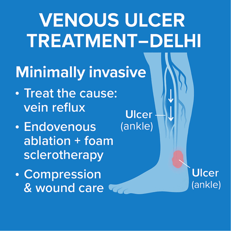 Venous Ulcers Treatment in Delhi: Causes, Care & Minimally Invasive ...